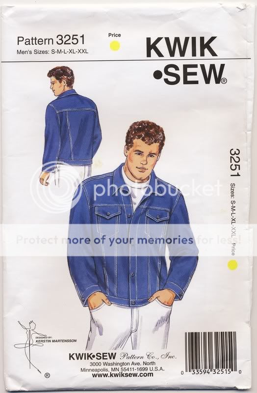 Kwik Sew Men's Jean Jacket 3251 pattern review by Yestersew