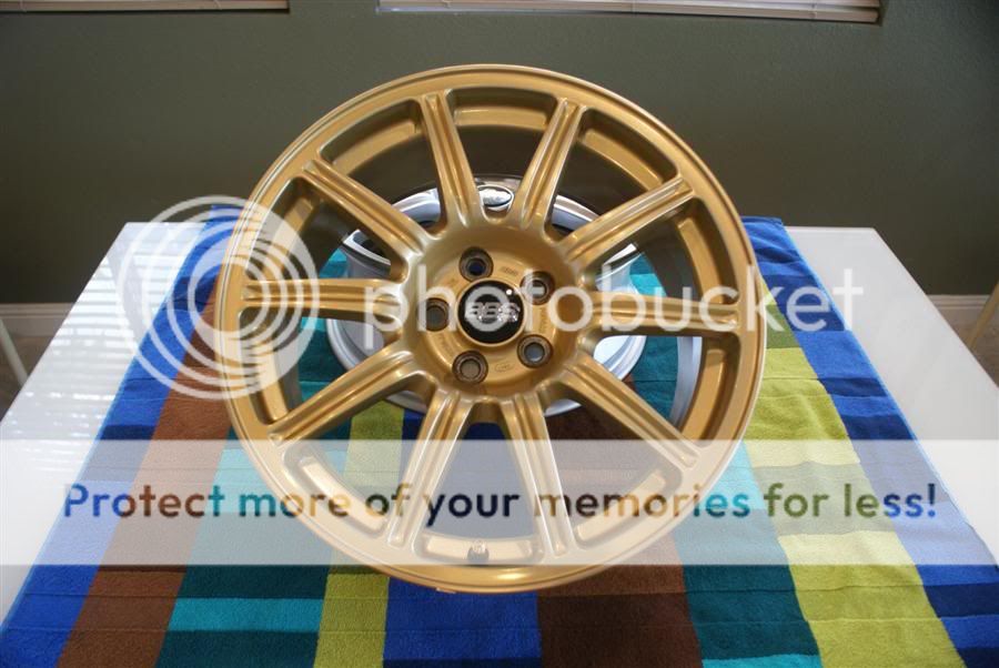 FS: (For Sale) 2004 STi BBS 5x100 Gold Wheels - lots of pics inside ...